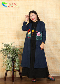 Adults Casual Chinese Style Winter Coats Embroidered Anti Shrink For Outdoor