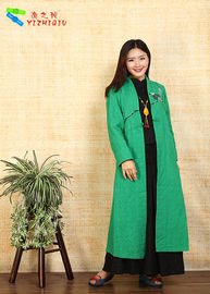Chinese Traditional Costume Female Hanfu Long Embroidered Coat Concise And Easy