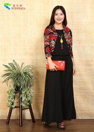 Solid Color Womens Linen Suits Clothing Slim Fit Short Chinese Outerwear
