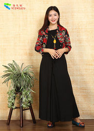 Solid Color Womens Linen Suits Clothing Slim Fit Short Chinese Outerwear