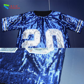 Blue Sequin Tee Shirt Dress Sorority Stage Performance Clothing Number 20