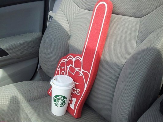 Sports cheering foam finger, 1 finger foam hand, printing logo foam hand for game and playing