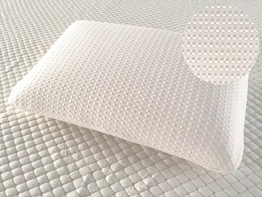 Neck support sleeping memory foam pillow, comfortable foam pillow with removable air layer knitted fabric cover