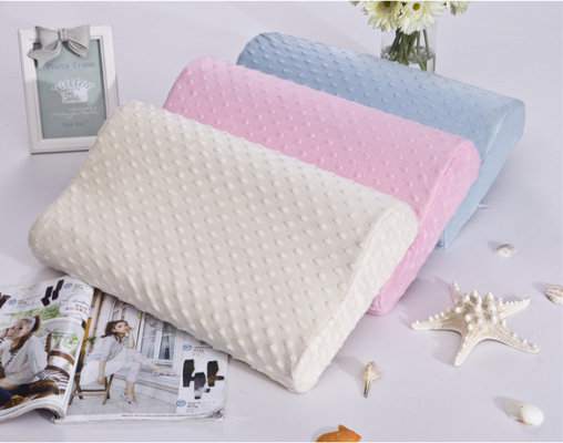 Dyeing super soft short-pile velour fabric cover wedge contour memory foam pillow, side sleeping pillow for back pain