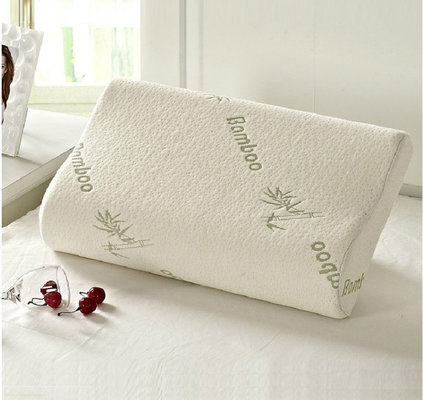 40% bamboo fiber, 60% polyester knitted fabric cover wedge contour memory foam pillow, latex innovations pillow