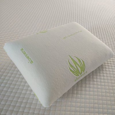 Visco elastic aloe vera memory foam pillow,Hypoallergenic Pillow Cover Infused with Aloe Vera, King Size Stay Cool White
