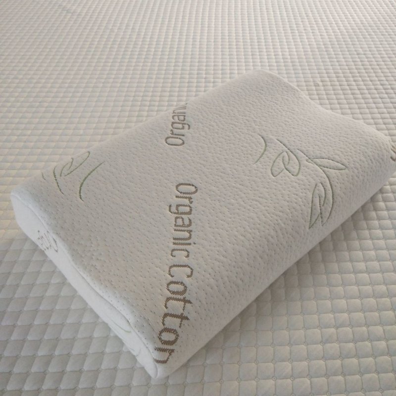 Contour wedge pillow, back support memory foam pillow with washable organic cotton fabric