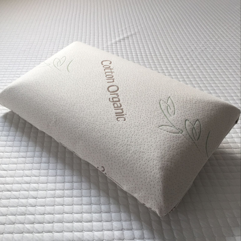 Organic cotton memory foam pillow, neck support sleeping foam pillow, cheap price foam pillow