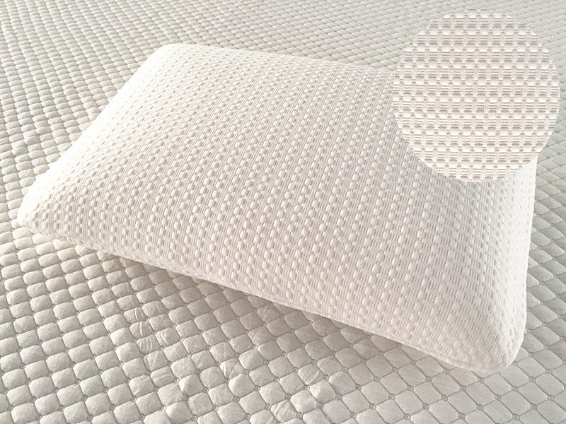 Neck support sleeping memory foam pillow, comfortable foam pillow with removable air layer knitted fabric cover