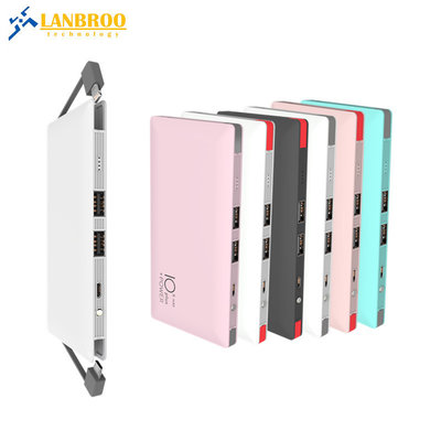 DC5.0V 2.4A Out Put 10000MAH Power Bank ABS+rubber oil smart power bank For Xmas Gift Portable