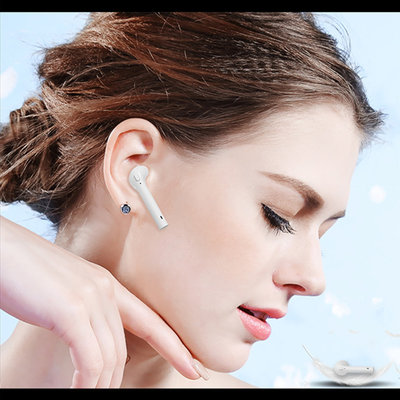 Support intelligent active noise reduction mini mono wireless earphone bluetooth earbud with charger box power bank