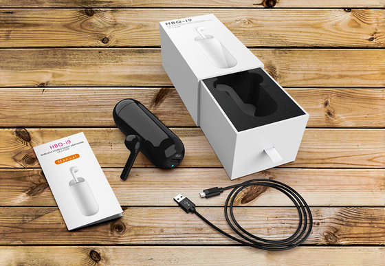the best Xmas gift hot selling mono bluetooth wireless earphone with charging box can pair two mobiles phones at the sam