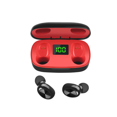 Small TWS Earphone with LCD Screen Display Charging Case HiFi Sound Deep Bass Wireless5.0 Bluetooth Earbud Headphone