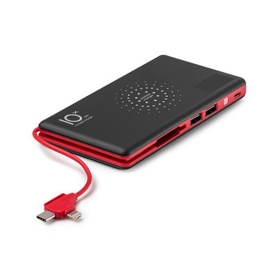 Smart LCD Display Wireless Power Bank 10000mAh with 3-IN-1 Cable Universal Powerbank Emergency Fast Charger for Smart Ph