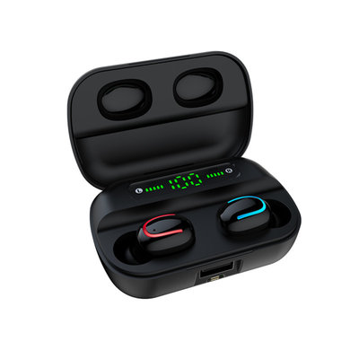 Small In-Ear Bluetooth Binaural Earphone TWS Wireless Stereo Headphone with LED Screen Display Charging Case Power Bank