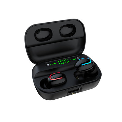 Small In-Ear Bluetooth Binaural Earphone TWS Wireless Stereo Headphone with LED Screen Display Charging Case Power Bank