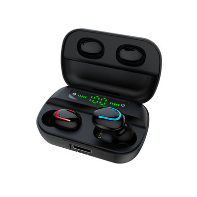 Small In-Ear Bluetooth Binaural Earphone TWS Wireless Stereo Headphone with LED Screen Display Charging Case Power Bank