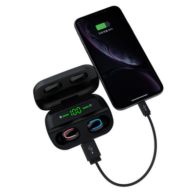 Digital LED Display TWS Headsets 1500mAh Charger Case Power Bank 2-IN-1 Ultra-mini Bluetooth Wireless Earbuds Binaural
