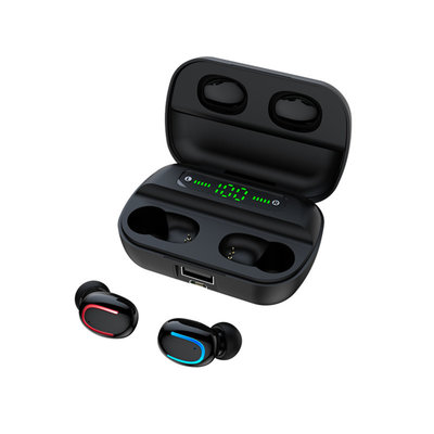 Digital LED Display TWS Headsets 1500mAh Charger Case Power Bank 2-IN-1 Ultra-mini Bluetooth Wireless Earbuds Binaural