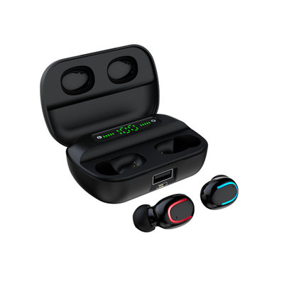 Digital LCD Screen TWS Bluetooth Earphone Ultra-small Earbuds Wireless Headphone with 1500mA Charging Box Power Bank