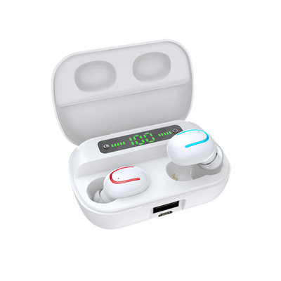 Digital LCD Screen TWS Bluetooth Earphone Ultra-small Earbuds Wireless Headphone with 1500mA Charging Box Power Bank