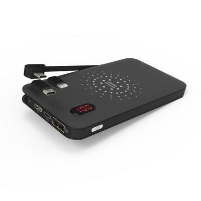 OEM Wireless Power Bank with Built-in 3-IN-1 Cable 20000mAh LED Display Type-C Cellphone Portable Battery Charger