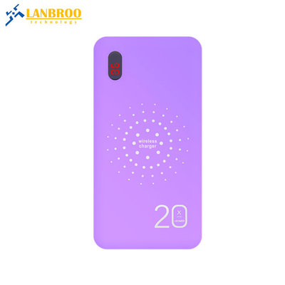 OEM Wireless Power Bank with Built-in 3-IN-1 Cable 20000mAh LED Display Type-C Cellphone Portable Battery Charger