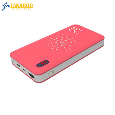 Custom Wireless Power Bank 20000mAh with 3-IN-1 Cable LED Screen Display Type-C Smart Mobile Phone Powerbank Charger