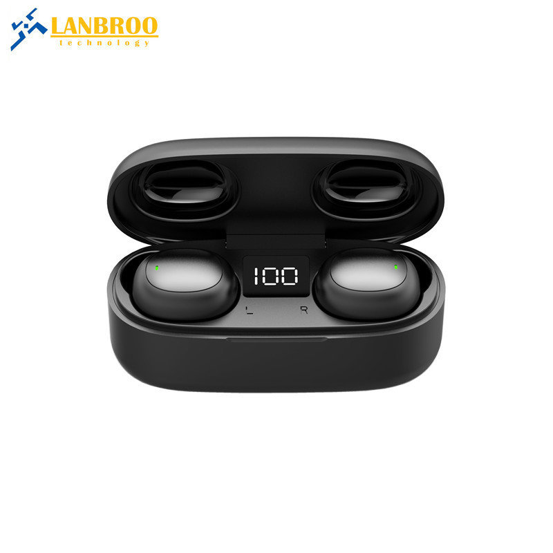 The Most Popular TWS Earbuds OEM Custom Bluetooth 5.0 Wireless Mini Twin Earphones with LED Digital Screen Charging box