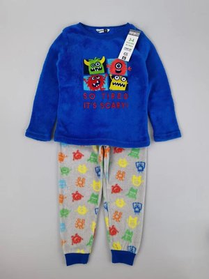 Kids Winter Fleece Emboridery Sleepwear Set