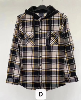 Men's Winter Plaid Shirt with Hood