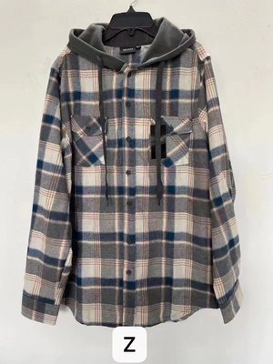 Men's Winter Plaid Shirt with Hood