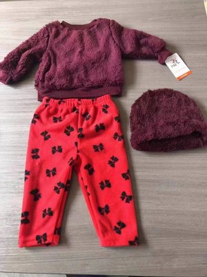 Babies Winter Fleece Pyjamer 3 Pcs Set