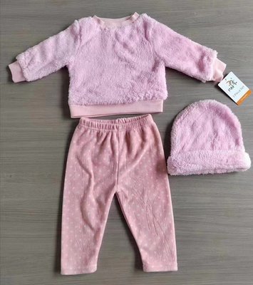 Babies Winter Fleece Pyjamer 3 Pcs Set