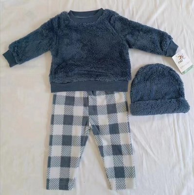 Babies Winter Fleece Pyjamer 3 Pcs Set
