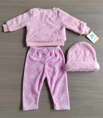 Babies Winter Fleece Pyjamer 3 Pcs Set