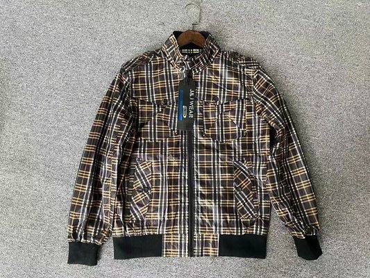 Men's Cotton Plaid Design Outwear Jacket