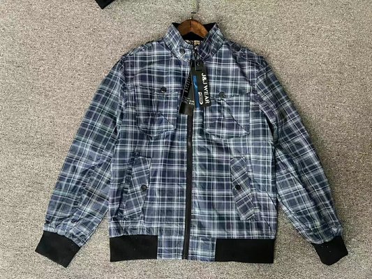 Men's Cotton Plaid Design Outwear Jacket