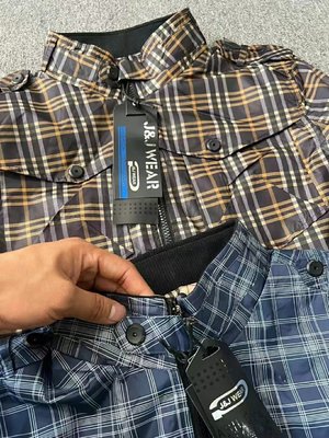 Men's Cotton Plaid Design Outwear Jacket