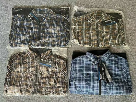 Men's Cotton Plaid Design Outwear Jacket