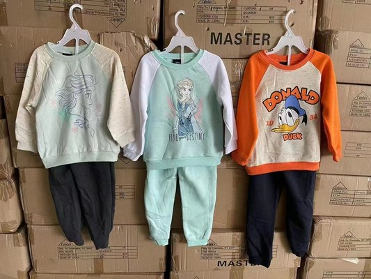 Girl's Winter Fleece Printed 2 Pcs Set