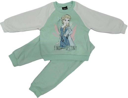 Girl's Winter Fleece Printed 2 Pcs Set