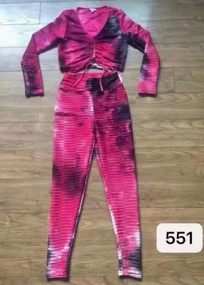 Women's Autumn Bubble Tie Dyed Sport Set