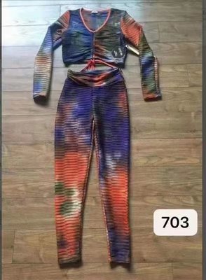 Women's Autumn Bubble Tie Dyed Sport Set