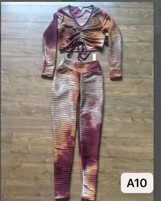 Women's Autumn Bubble Tie Dyed Sport Set