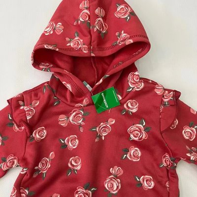 Babies Winter Warm Fleece Printed Pullover Hoody