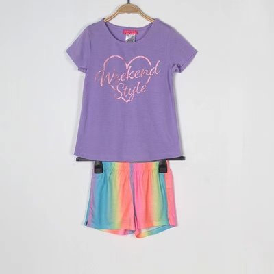 Girl's Summer Printed 2 pcs Set