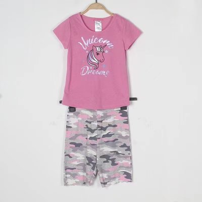 Girl's Summer Printed 2 pcs Set