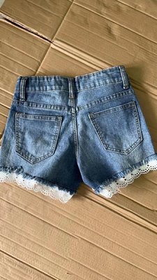 Women's Summer Denim Short Lace Bottom