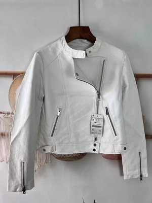 Women's Mixed Design Motor-Bike PU Leather Jacket